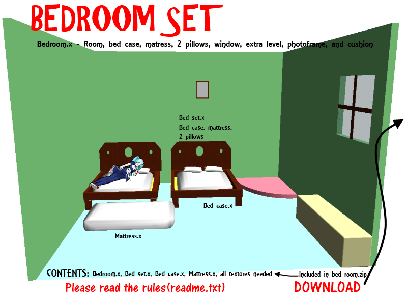 MMD: Bed Pack DL by Purple-Rage on DeviantArt