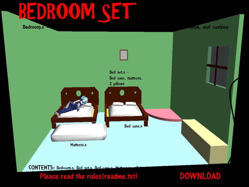 MMD: Bed Pack DL by Purple-Rage on DeviantArt