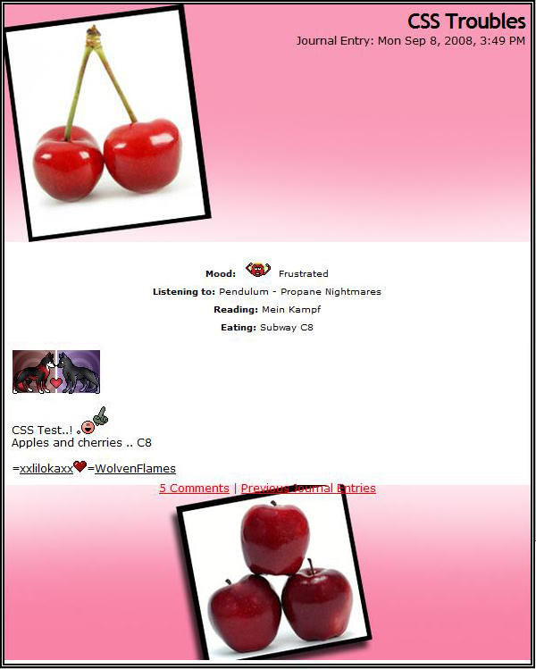 Apple + Cherry CSS by superlibbie on DeviantArt