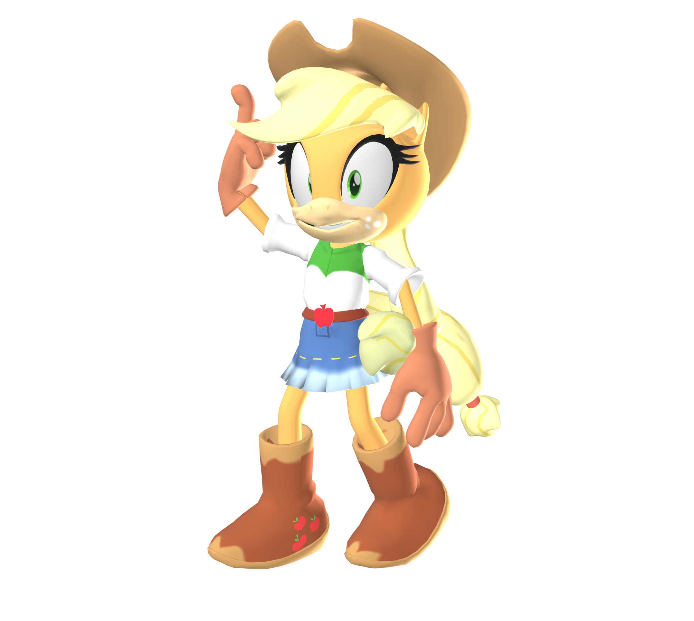 Mobian Applejack (3D Model DL) by Aso-Designer on DeviantArt