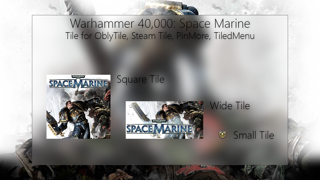 Warhammer 40,000: Space Marine Tile Icon by ENIGMAXG2 on DeviantArt