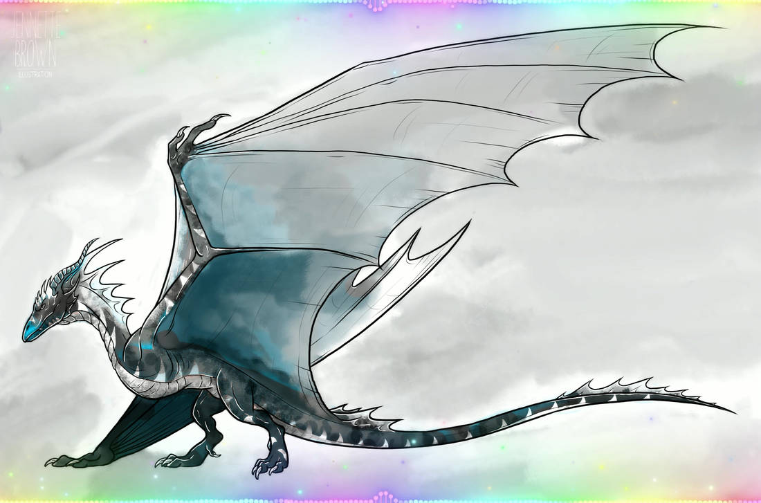 Wyvern Line Art - Colored by me with QTDE by QTheDragon on DeviantArt