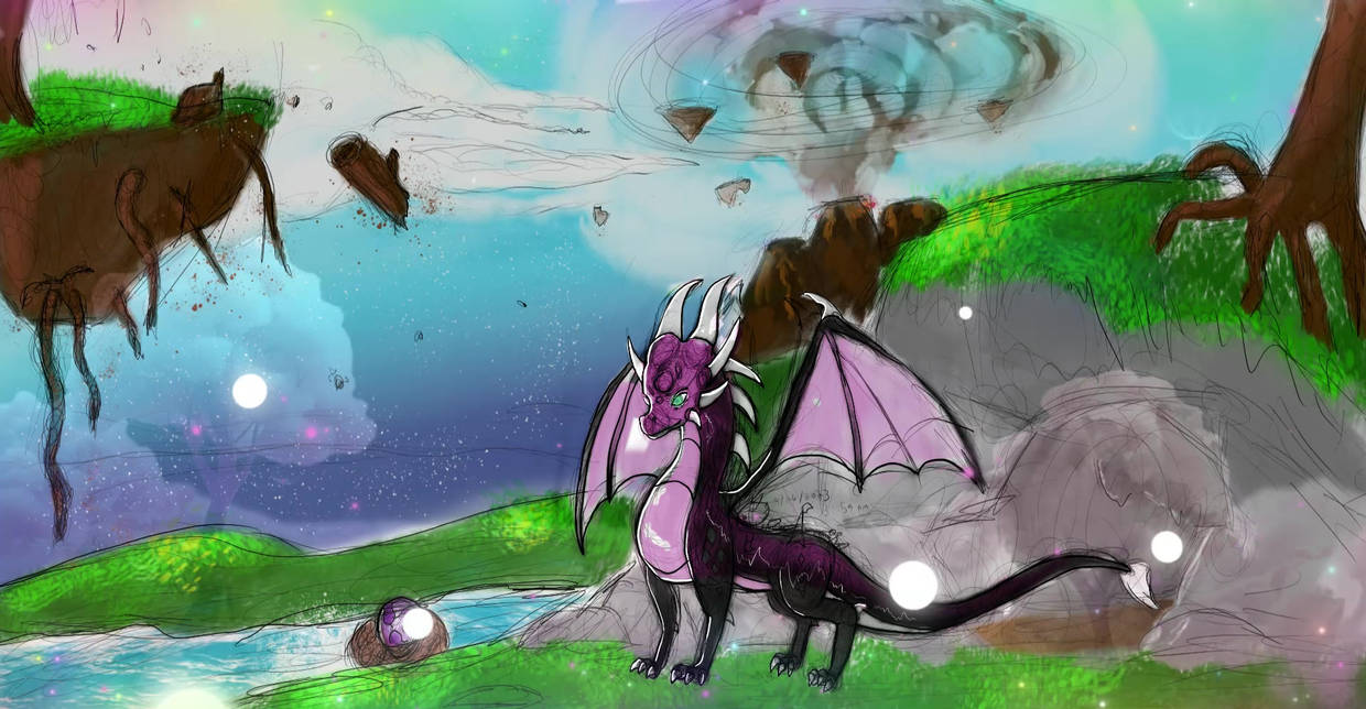 Cynder Sketch - Colored w Effects by QTheDragon on DeviantArt