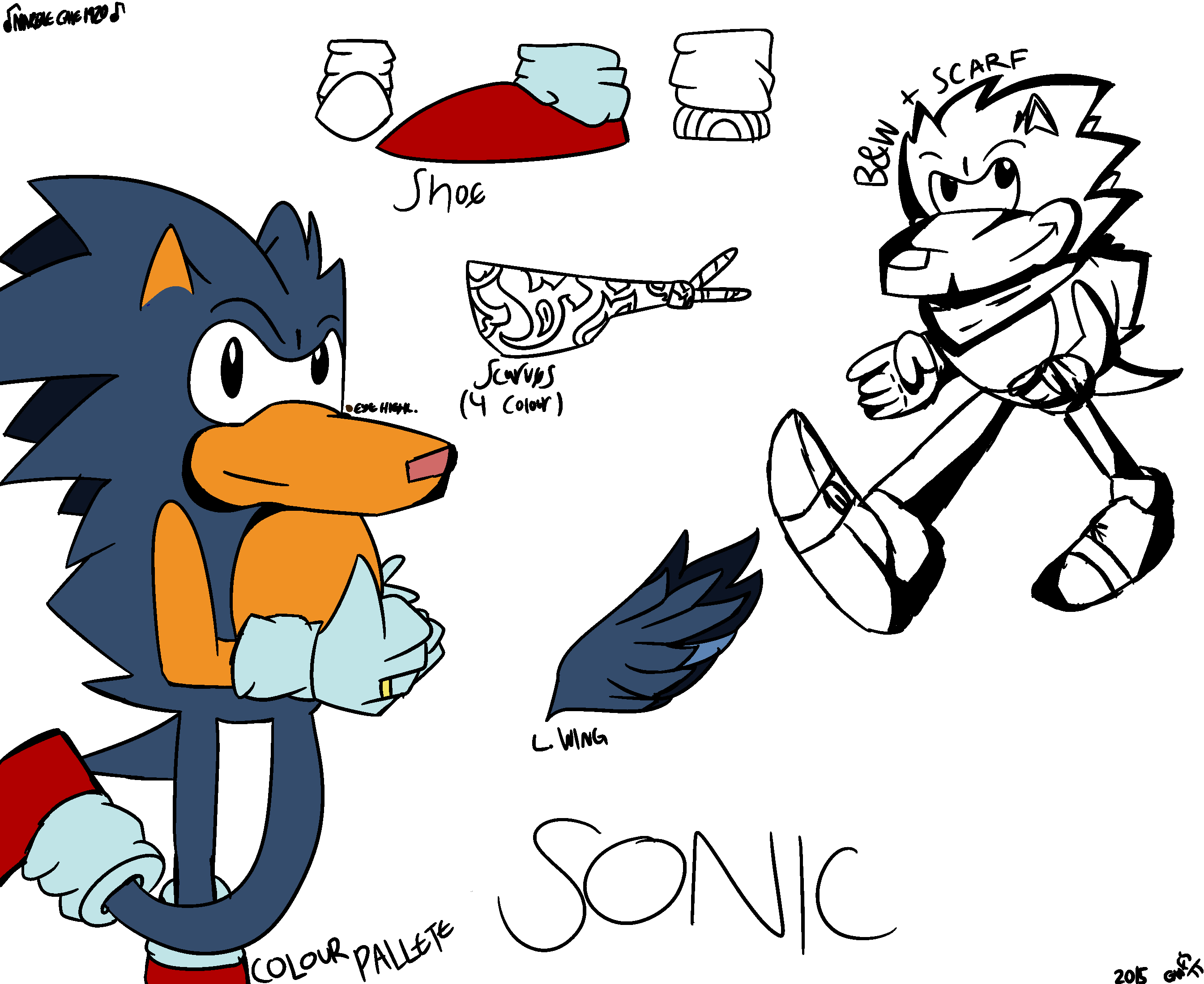 Sonic redesign by xXUnoriginalNameXx on DeviantArt