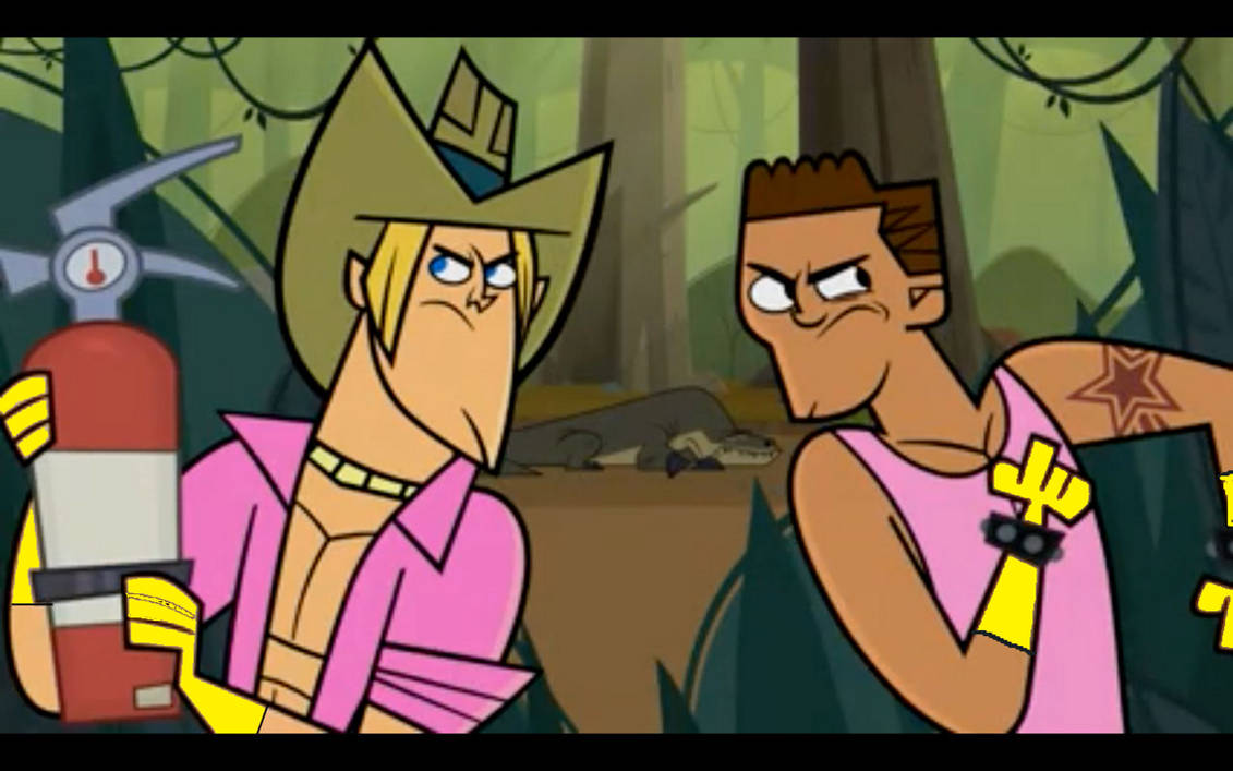 Geoff and Brody hunting Komodo in total drama by usgshehejdd on DeviantArt