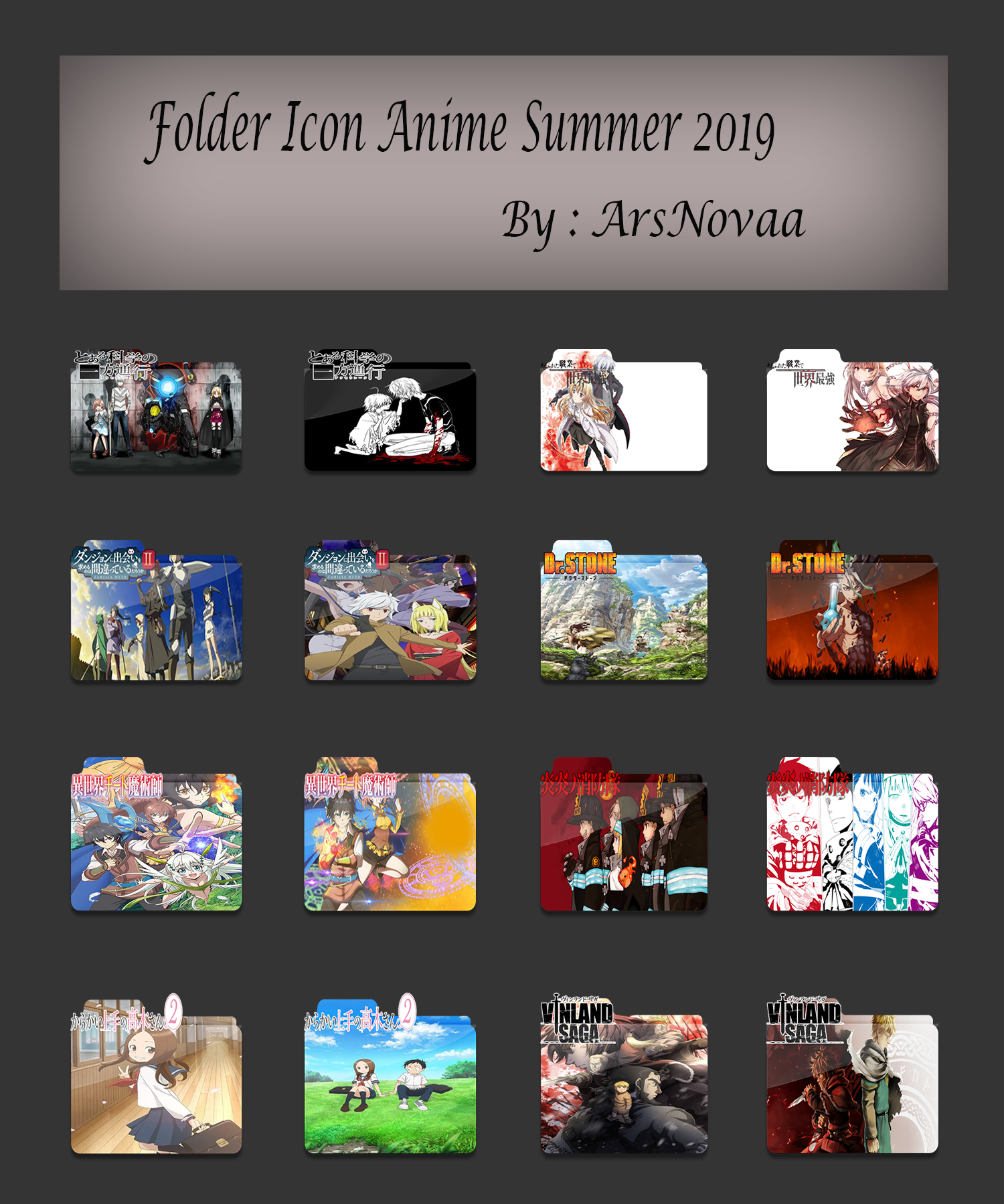 Folder Icon Anime Summer 2019 by arsnovaa on DeviantArt