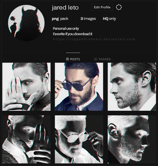 [01]. PNG Pack // Jared Leto by RippedHisHeart on DeviantArt