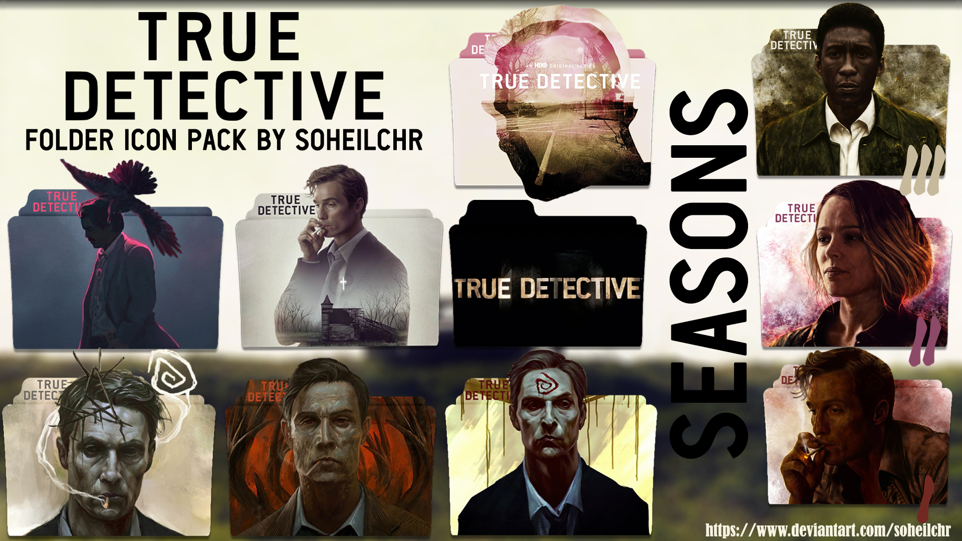 TRUE DETECTIVE Folder Icon Pack by soheilchr on DeviantArt