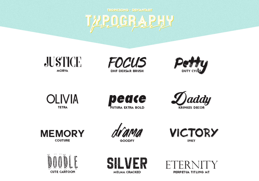 5th pack [ typography ] by tropicsong on DeviantArt