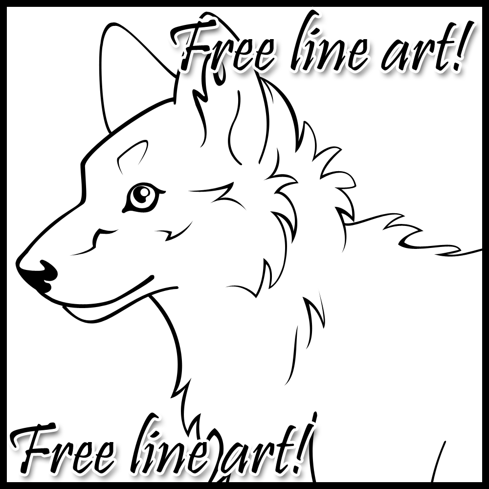 FREE LINEART - Wolf Pup by WildSpiritWolf on DeviantArt