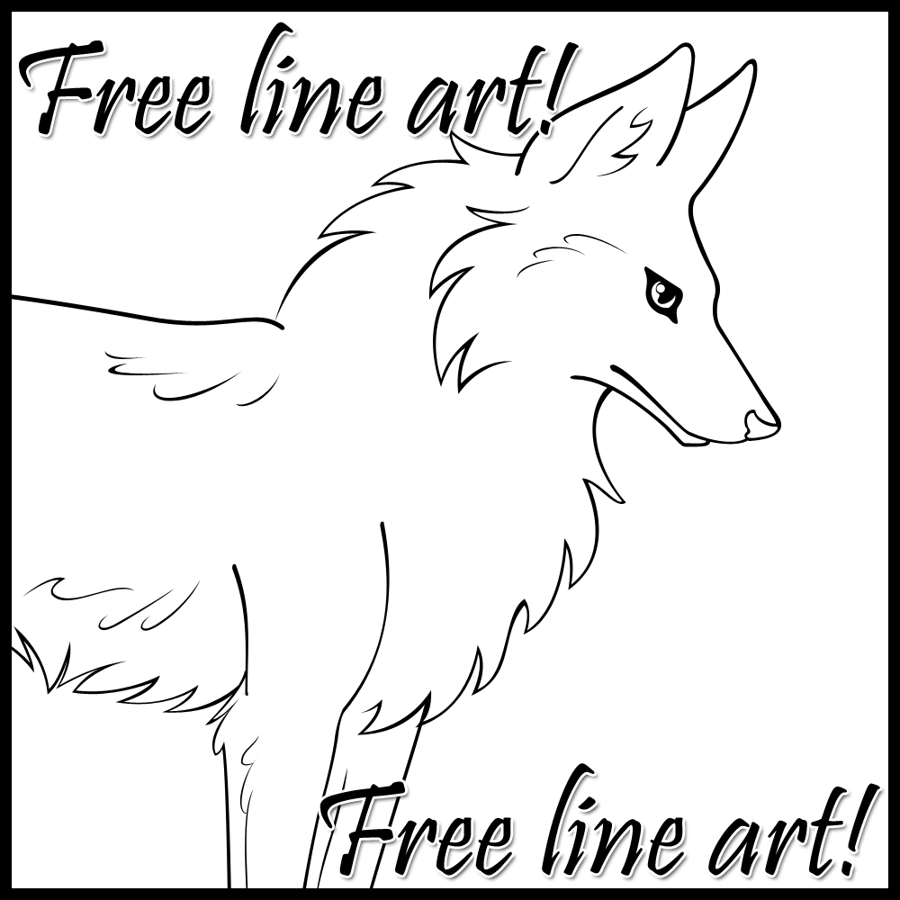 FREE LINEART - Fox by WildSpiritWolf on DeviantArt