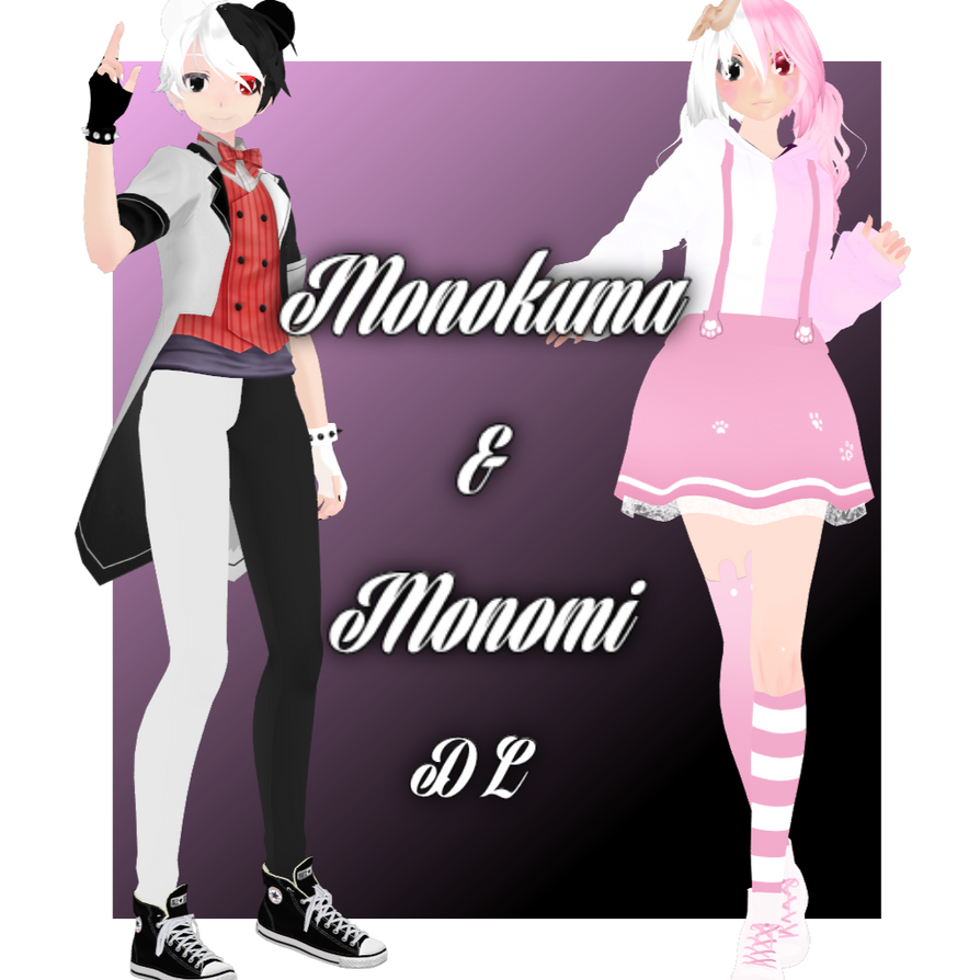 Monokuma and Monomi DL by Allei2511 on DeviantArt