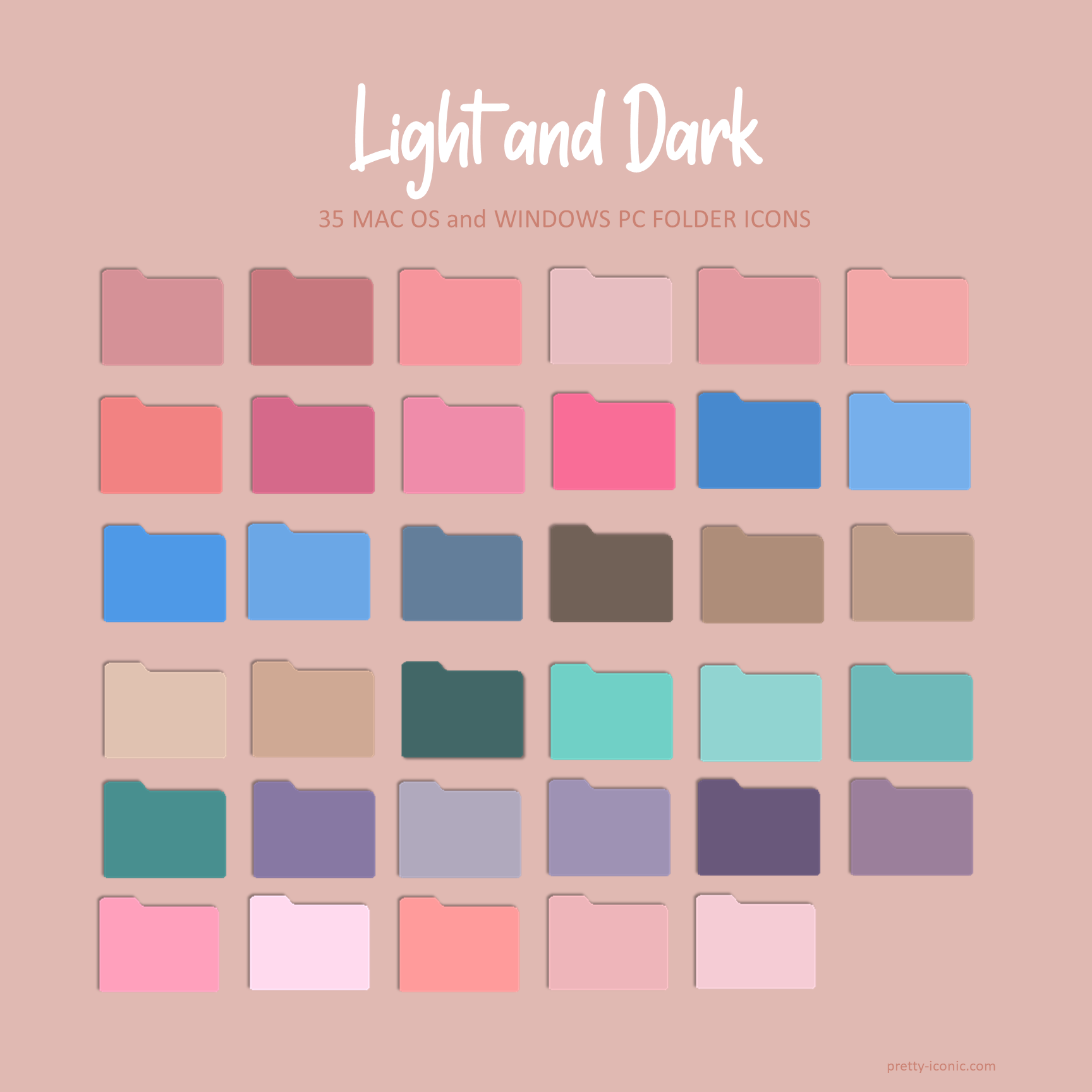 Desktop icons, Mac OS, Windows PC icons Bundle by lilyrach on DeviantArt