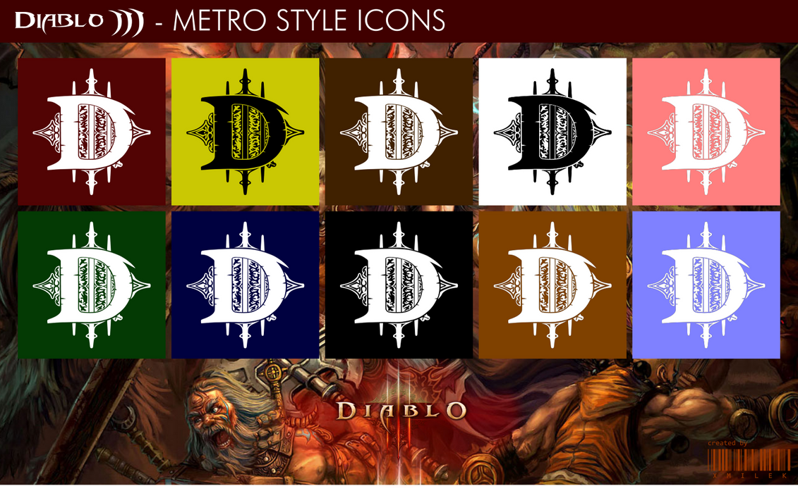 Diablo 3 - Metro Style Icons by xmilek on DeviantArt