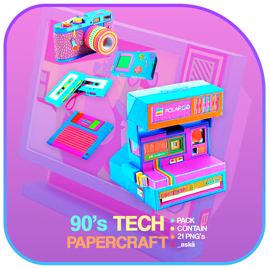 90'S TECH PAPERCRAFT PACK by AskaRaiikonen on DeviantArt
