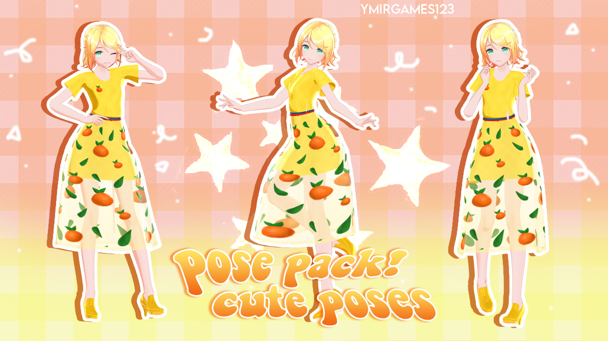 Pose pack! Cute poses [DOWNLOAD] by YmirGames123 on DeviantArt