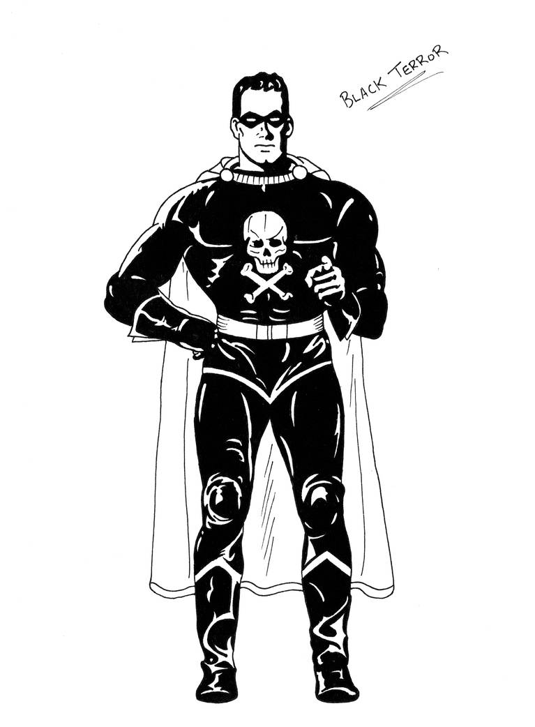 Black Terror Inking by somejoshguy on DeviantArt
