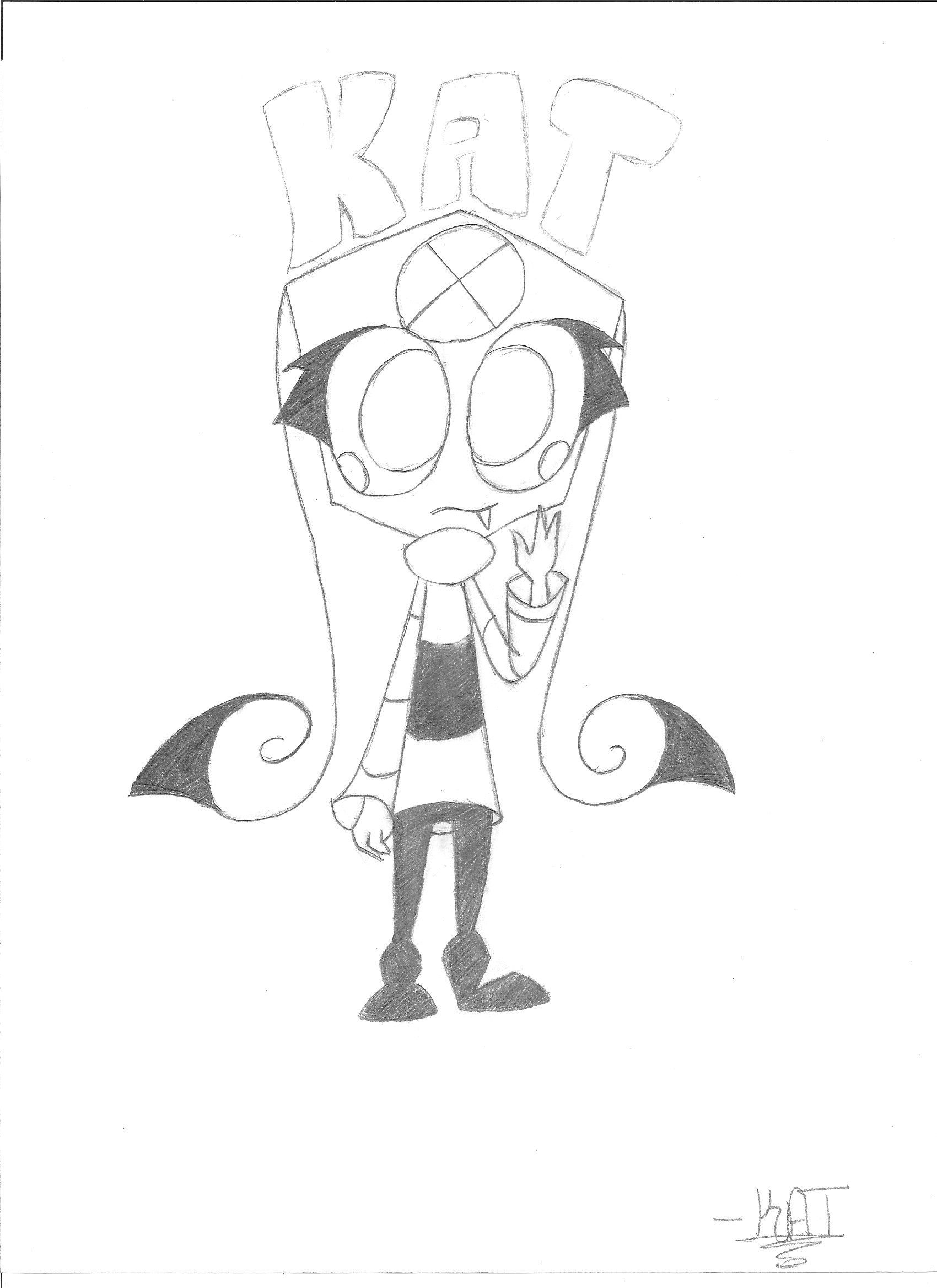 Kat drawing by InvaderKat1335 on DeviantArt