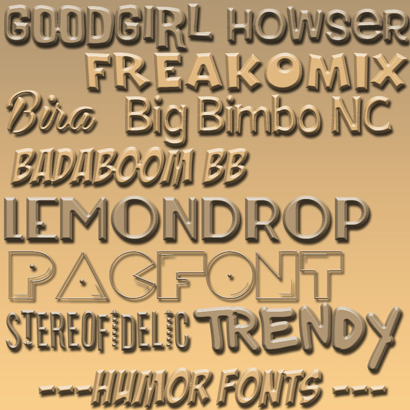 10 Humor Fonts Pack By Chalknot Bh3 by chalknotbh3 on DeviantArt