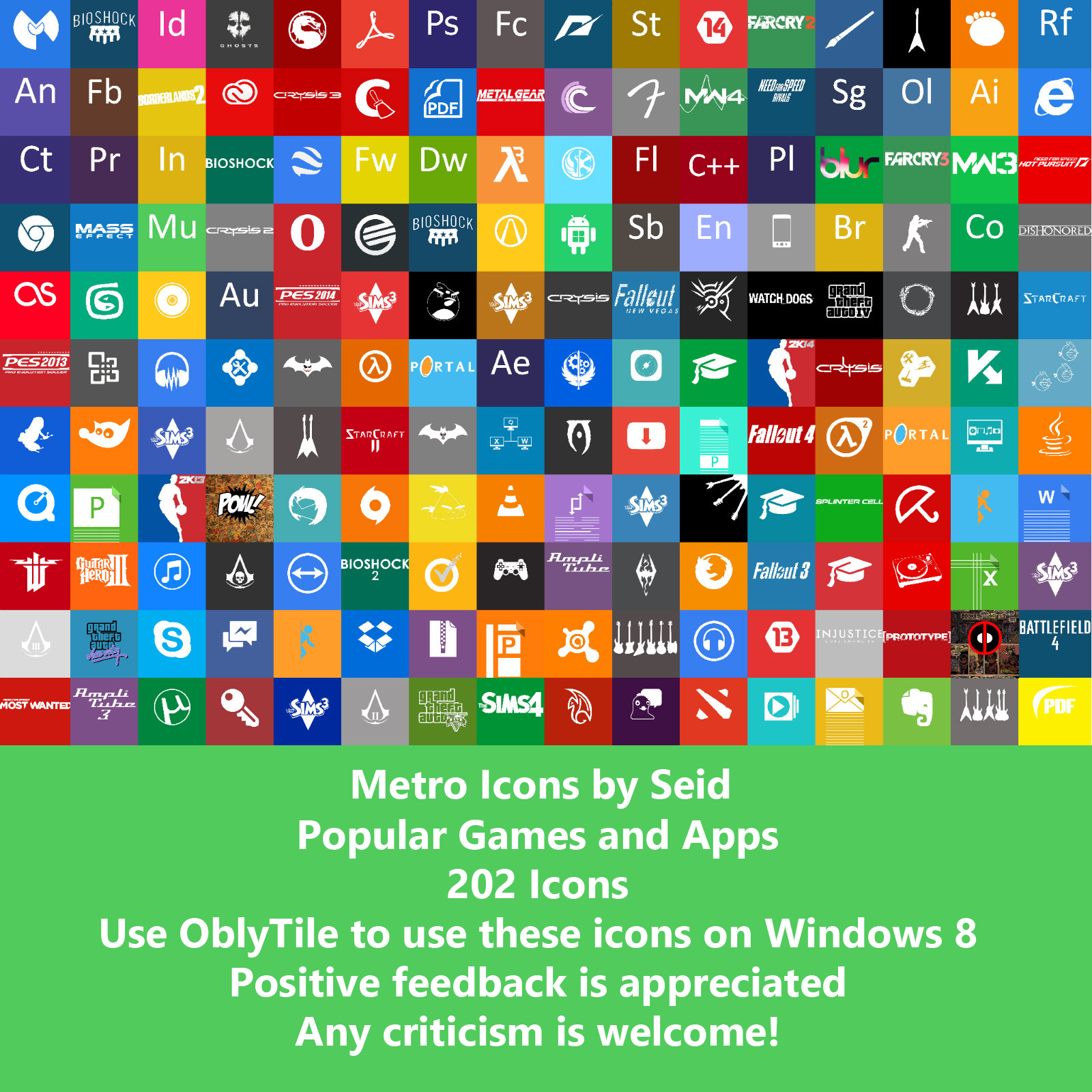 Metro Ui Icon Set