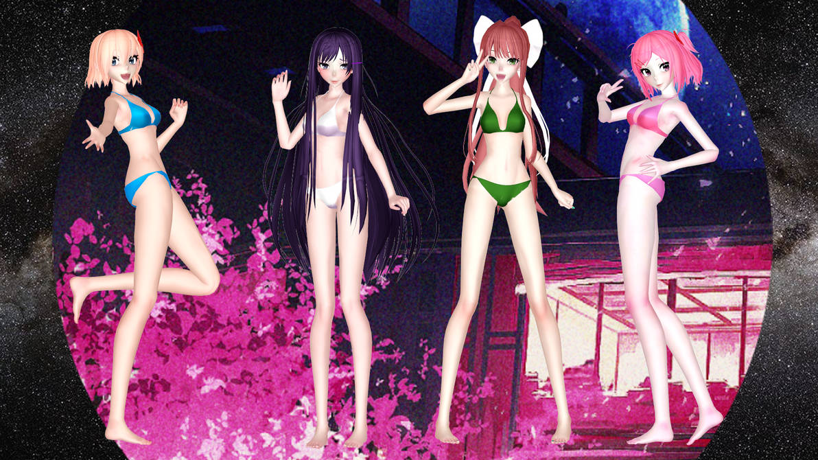 MMD Base DDLC(Doki Doki Literature Club) by Lizee89 on DeviantArt