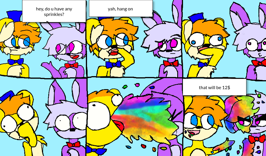 (fnaf) barfing sprinkles by ajbudderchica on DeviantArt