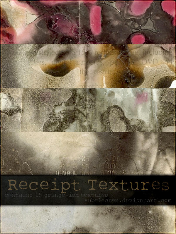 Receipt Textures by subtlecher on DeviantArt