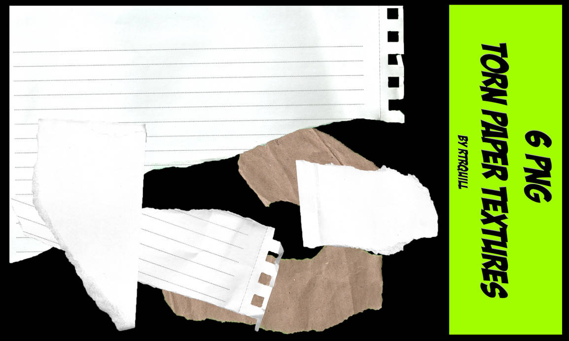 6 PNG Torn paper textures by RTRQuill by RTRad on DeviantArt