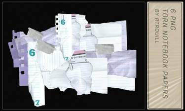 6 PNG Torn paper textures by RTRQuill by RTRad on DeviantArt