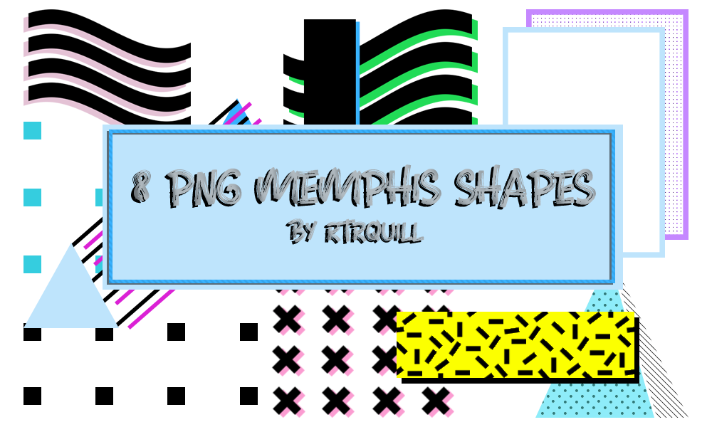 8 PNG Memphis shapes by RTRQuill by RTRad on DeviantArt