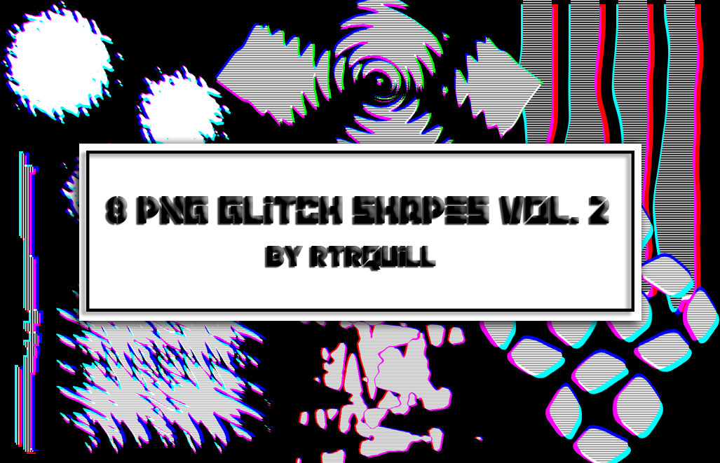 8 Png Glitch shapes Vol.2 by RTRQuill by RTRad on DeviantArt