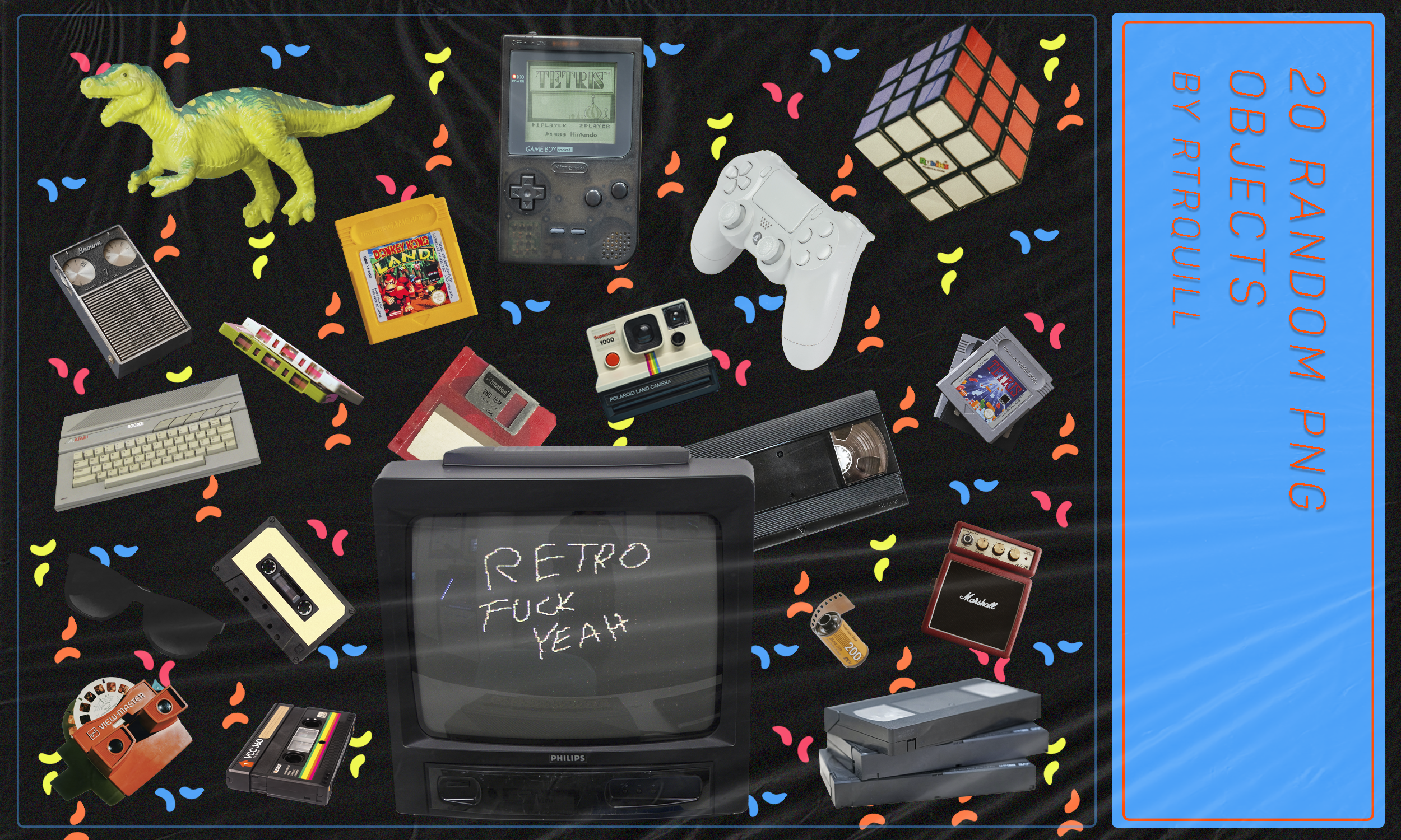20 Retro PNG objects by RTRQuill by RTRad on DeviantArt