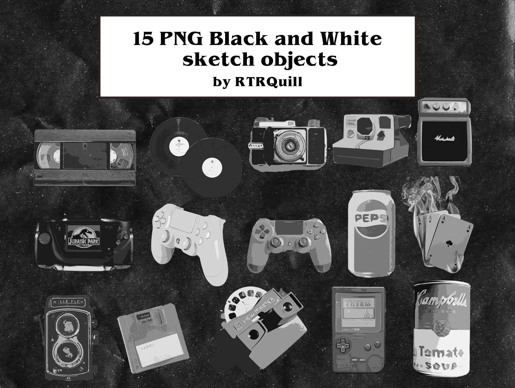 15 Black and White Objects by RTRad on DeviantArt