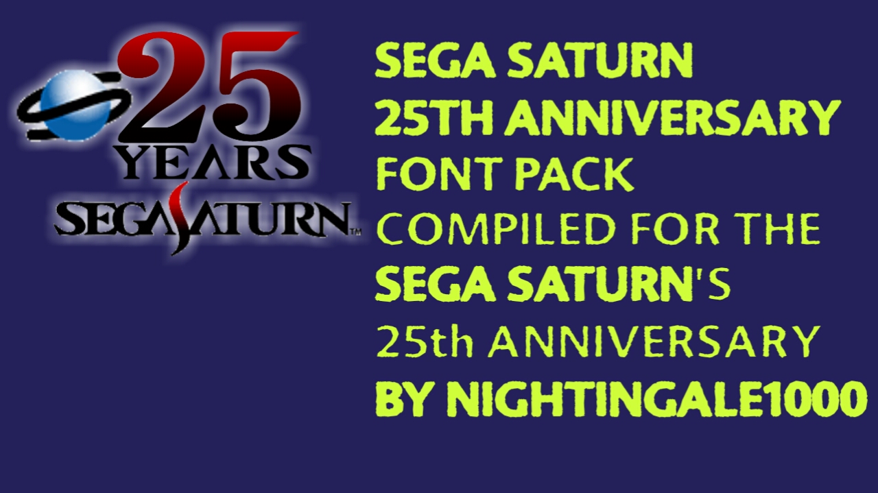 Sega Saturn 25th Anniversary Font Pack by Nightingale1000 on DeviantArt
