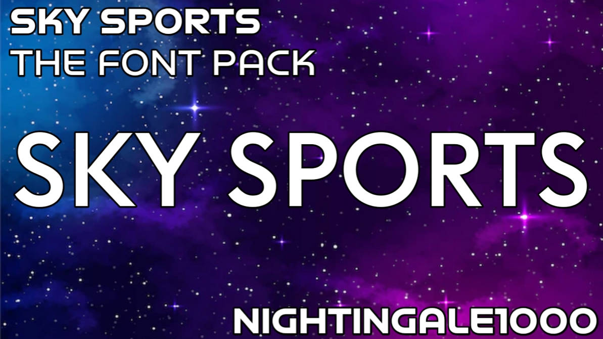 Sky Sports Font Pack by Nightingale1000 on DeviantArt