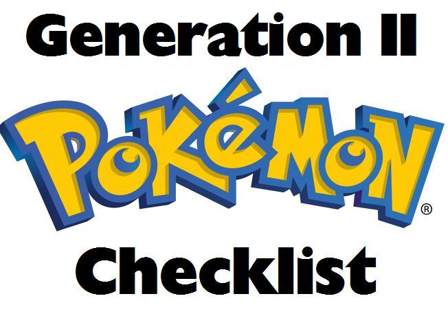 Pokemon PRINTABLE Checklist Generation II by firesquiiids on DeviantArt