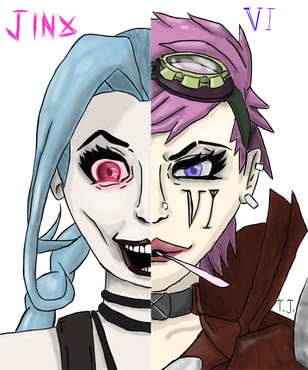 Jinx and VI by ColonelPigmask on DeviantArt