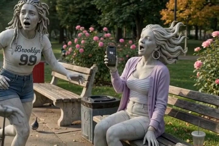 Petrified in the park by beau-petrify on DeviantArt