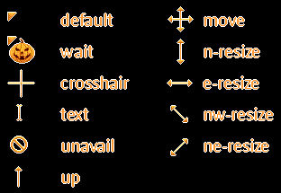 pumpkin cursor set by vegi92pixel on DeviantArt