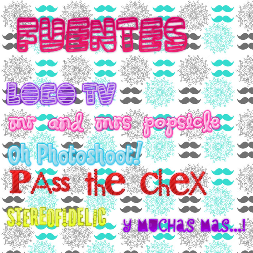 Pack de fuentes cute by Melyssa222 on DeviantArt