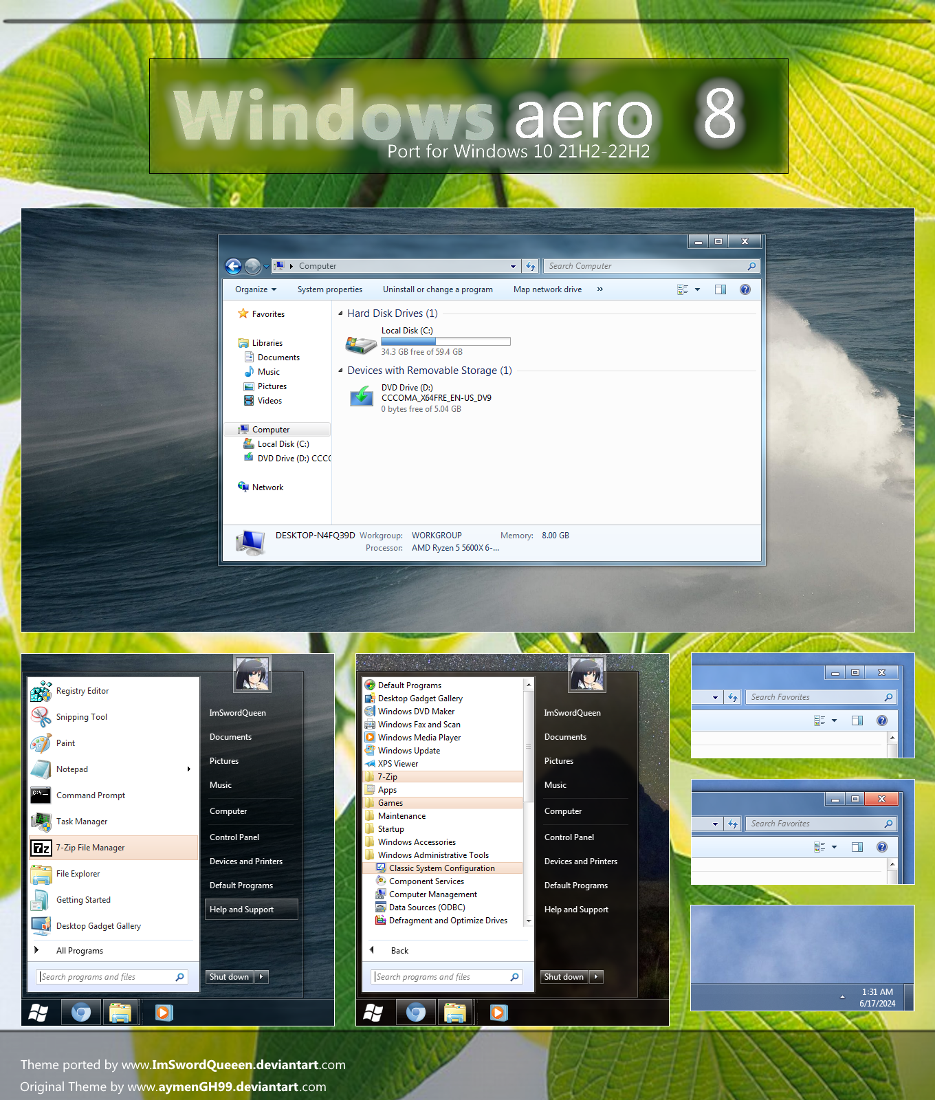 Windows aero 8 for Windows 10 2004-22H2 by ImSwordQueeen on DeviantArt