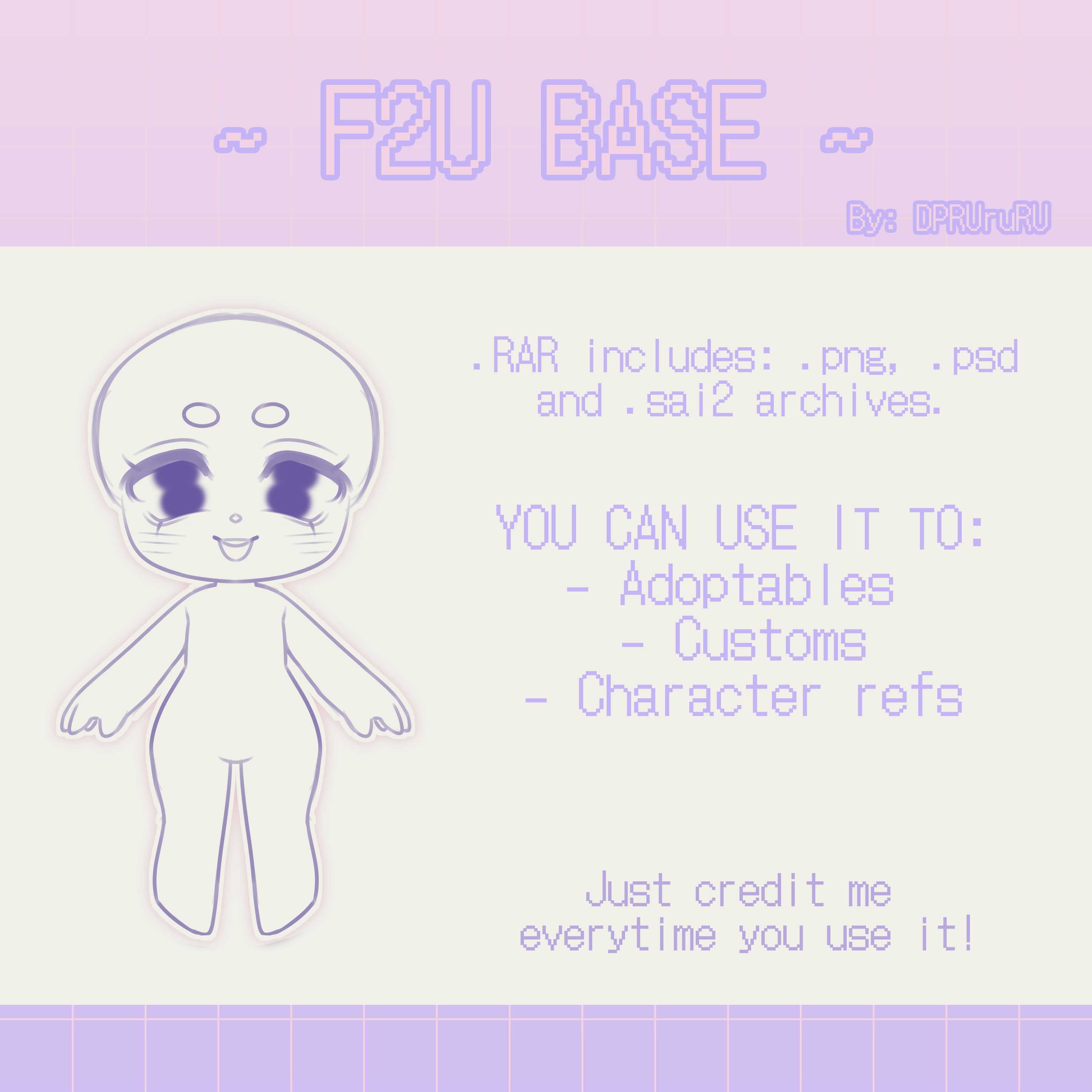 F2U CHIBI BASE [ png psd sai2 ] by DPRUruRU on DeviantArt