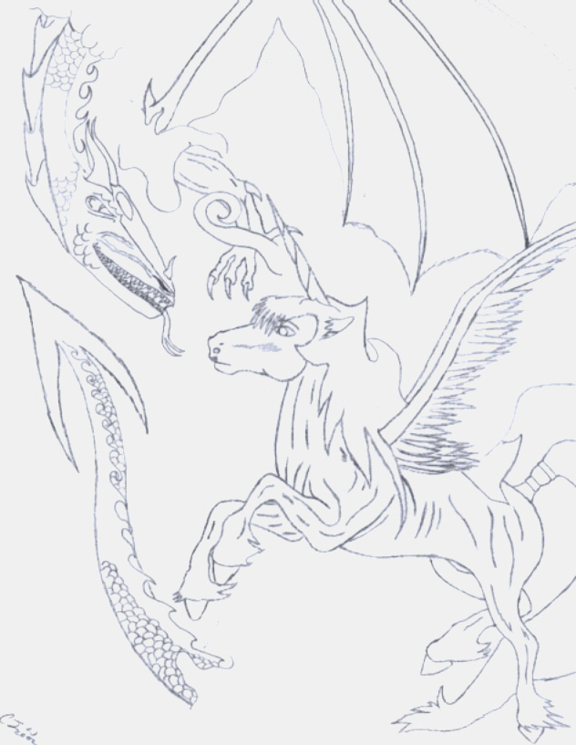Old Stuff Dragon and Unipeg by ssin on DeviantArt
