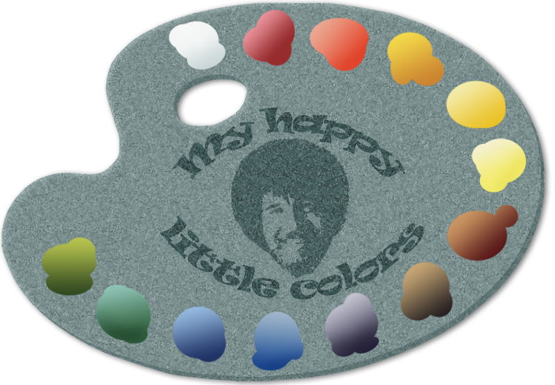 Bob Ross - happy little colors by halibwamus on DeviantArt