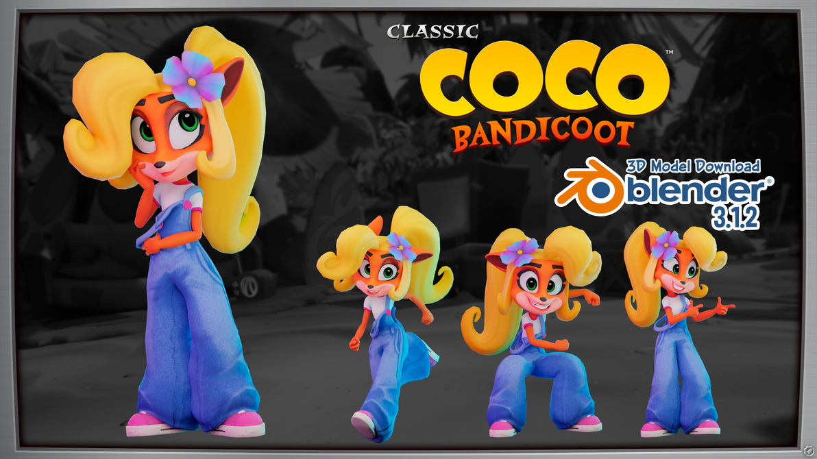 (Blender 3.1.2) Classic Coco Bandicoot Model by SpongeBandiMark on ...