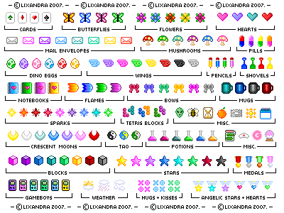 IF mini pixels set 1 by sailorsaturn78 on DeviantArt