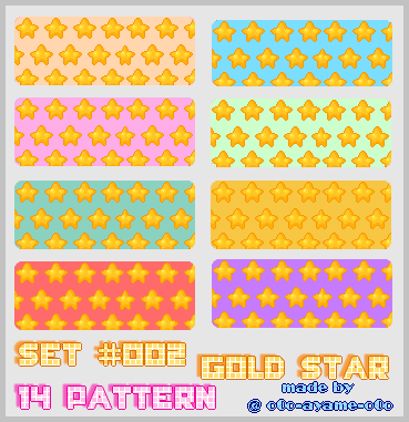 PATTERN SET 002 - Gold Star by AndreeaArsene on DeviantArt