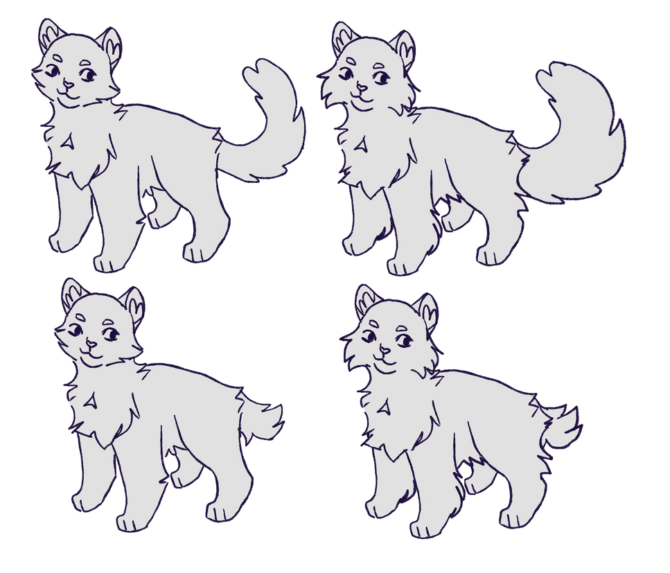 FREE- Cat Line Art / Base (PSD File) by Ben-Franklins on DeviantArt