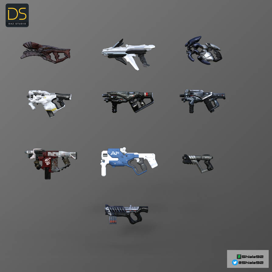 Mass Effect SMGs for Daz Studio by Shiala92 on DeviantArt