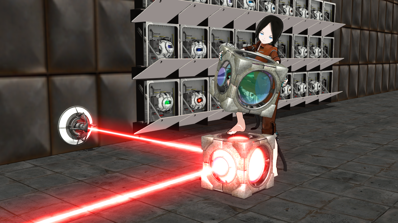 Portal 2 Optical Cube model for MMD, +DL by KillerBeer01 on DeviantArt